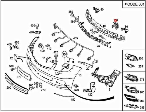Mercedes-Benz 2048850116 Genuine OEM Energy Absorber Holder for sale ...
