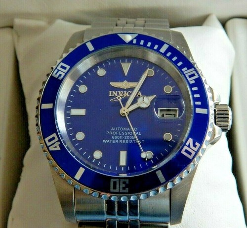 Invicta Men's 29179 PRO DIVER AUTOMATIC Blue Bezel Dial Silver Bracelet ...