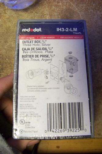 NOS Red Dot IH3-2-LM 1-Gang Universal Weatherproof Box With Mounting ...