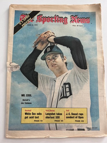 JUNE 16,1973-THE SPORTING NEWS-JOE COLEMAN OF THE DETROIT TIGERS | eBay