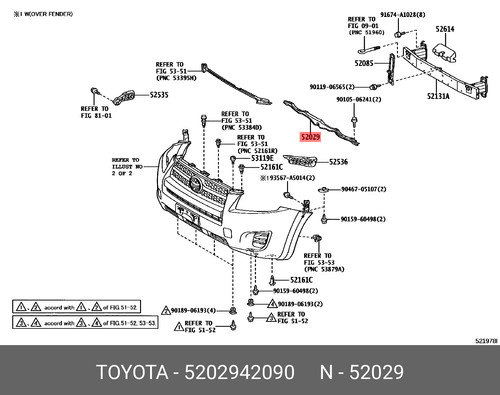 Genuine OE bumper reinforcement, 5202942090 for TOYOTA 52029-42090 | eBay