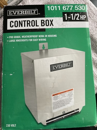 1 1/2 HP Control Box Everbilt 1011677530 Weatherproof - 230v | eBay