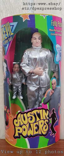Austin Powers Dr. Evil Mini Me 1999 9" Fully Poseable Silver Suit ...
