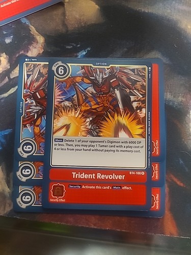 Set Of 4 Trident Revolver Digimon - BT4-100 - Rare - Near Mint | eBay