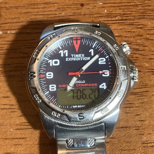 Timex Expedition i-Control LCD & Analog Watch w Indiglo Works Stainless ...