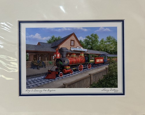 NEW Disney Parks Roy O Disney Train Engine #4 Larry Dotson 8" x 10 ...
