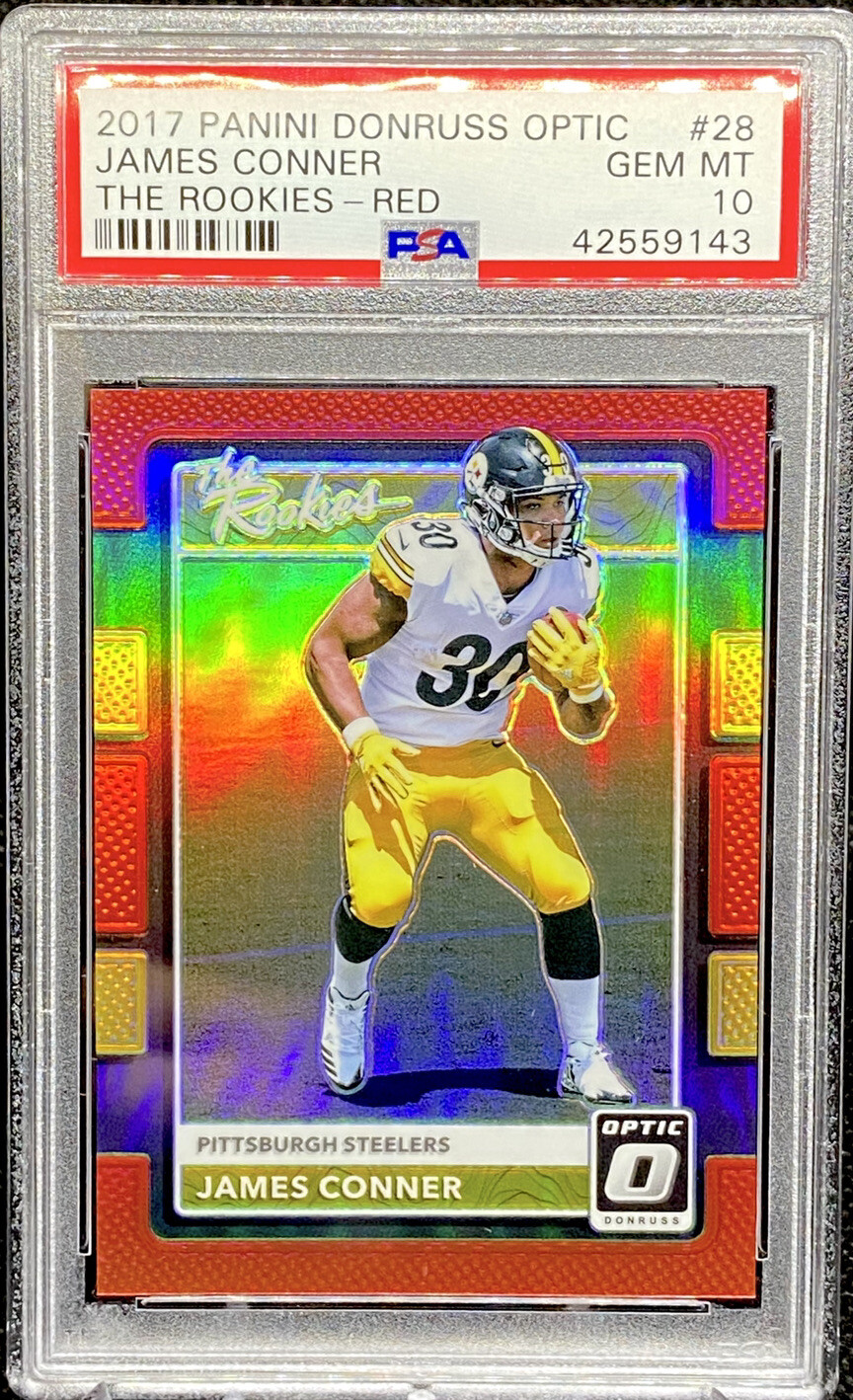 James Conner 2017 Optic #28 The Rookies - Red /99 Price Guide - Sports ...