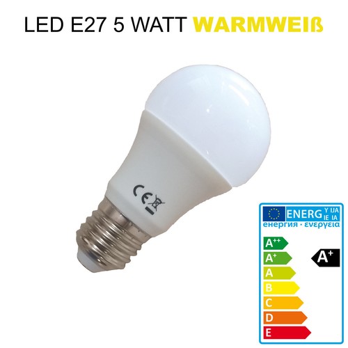 LED E27 5W Warm White 350lm Lighting Illuminant Light Bulb Bulbs | eBay