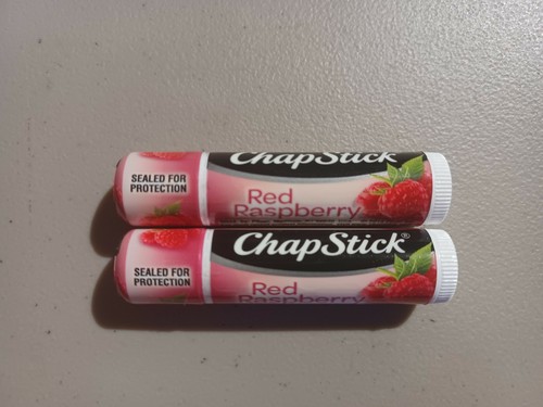 CHAPSTICK RED RASPBERRY Flavor Lip Balm Lot of 2 New & Sealed HTF | eBay