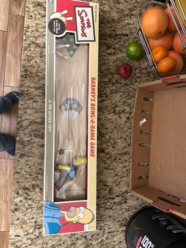 Simpsons Barney's Bowl-A-Rama Game Bowling Tin Action Toy Rocket USA ...