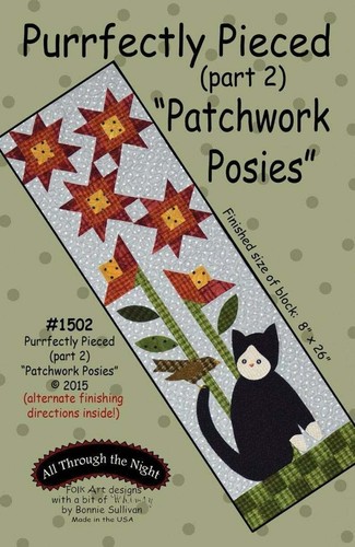 Purrfectly Pieced Patchwork Posies 8" x 26" Part 2 2015 NEW | eBay