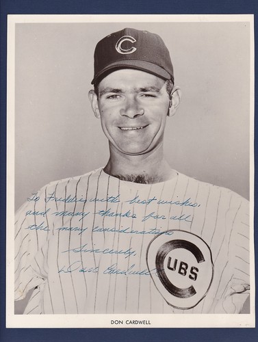 Don Cardwell signed vintage Chicago Cubs team issued photo 1935-2008 | eBay