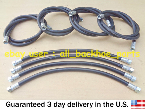 JCB BACKHOE- 3/8 BSP FRONT LOADER ARM HOSE KIT L+R, 8 PCS. (612/01100 ...