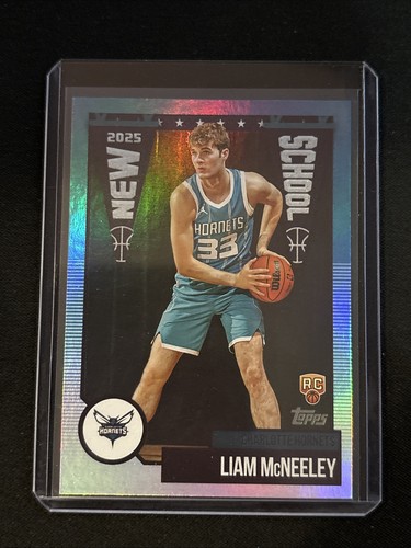 🔥Liam McNeeley 2025-26 Topps #NS-29 Hornets Rookie RC New School Silver ...