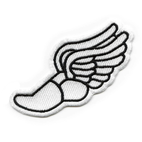 Track and Field Winged Patch Foot Sport Athletic Embroidered Iron On | eBay