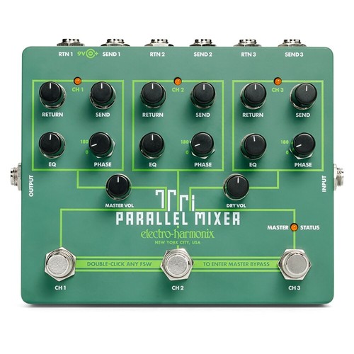 EHX Electro Harmonix Tri Parallel Mixer Guitar Effects Loop Mixer ...