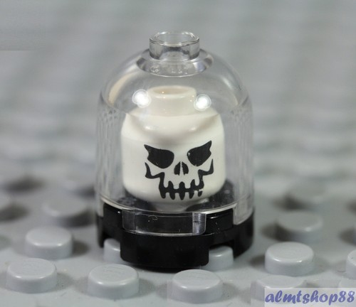 LEGO - Skull Evil w/ Eyebrow Display Brain Jar Skeleton Minifigure Head ...