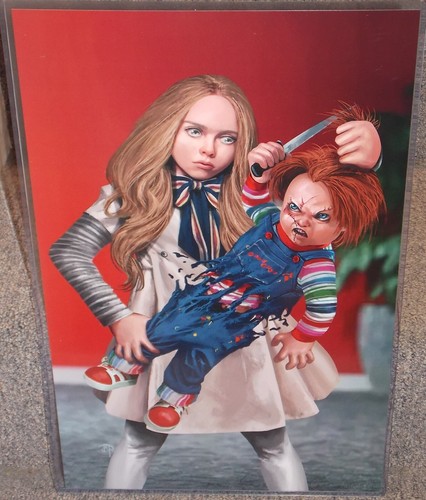 Horror Villains Megan vs Chucky Glossy Art Print 11 x 17 In Hard ...