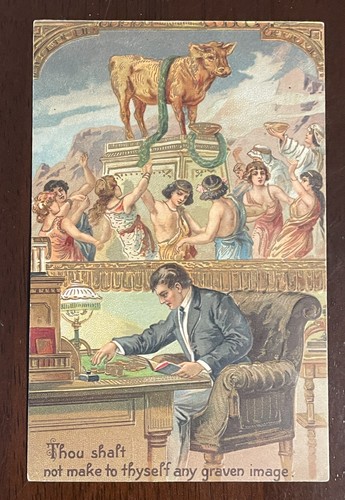 Postcard The Ten Commandments Thou Shalt Not Make To Thyself Any Graven ...