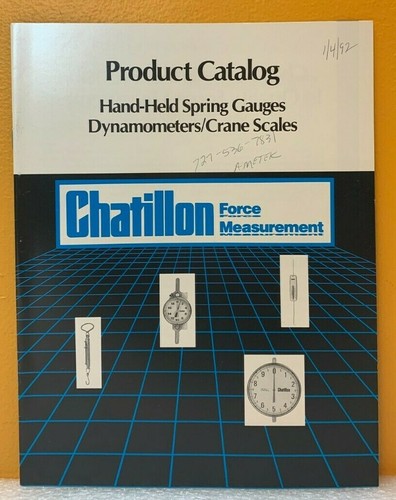 Chatillon Hand-Held Spring Gauges Dynamometers/Crane Scales Catalog. | eBay
