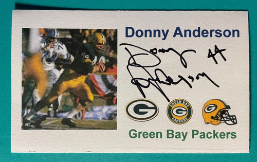 SIGNED DONNY ANDERSON 3"x5" INDEX CARD - PACKERS - SUPER BOWL I | eBay