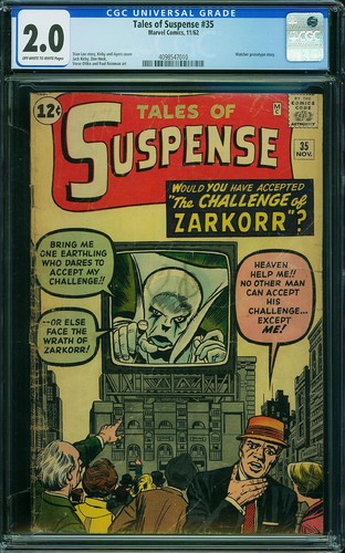 Tales of Suspense #35 CGC 2.0 ️ Watcher Prototype Zarkorr ️ 1962 P4 410 ...