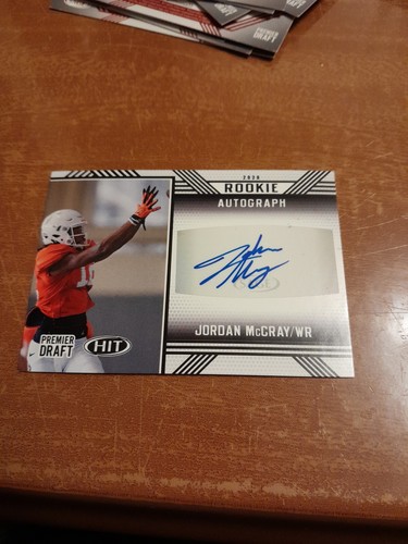 2020 Sage Hit Premier Draft Jordan McCray Rookie Autograph Auto ...