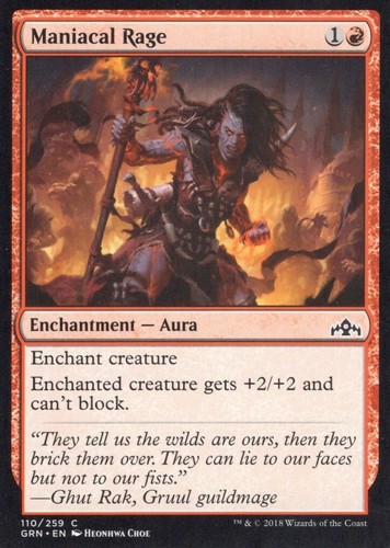 4X MANIACAL RAGE 110/259 GUILDS OF RAVNICA MTG MAGIC LP X4 | eBay