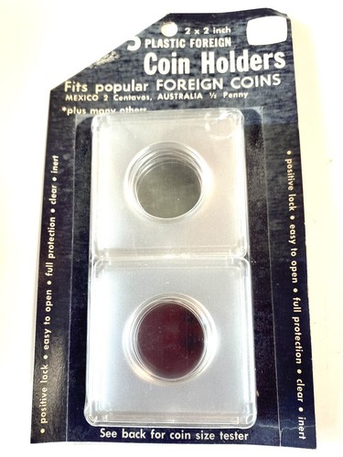 5 Whitman Plastic Foreign Coin 2" x 2" Snap Loc Holders - Mexico ...