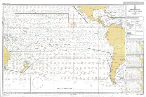 5128 6 Routeing Chart South Pacific Ocean June Chart Map Marine Paper ...