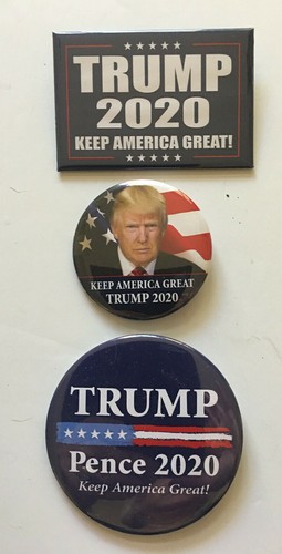 Large TRUMP PENCE 2020 3" Round & TRUMP 2020 2"X3" & 2" Photo Campaign ...