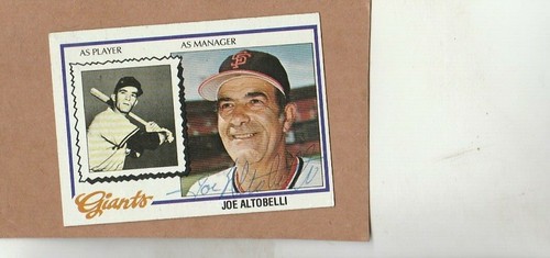 1978 Topps # 256 Joe Altobelli - autographed card | eBay