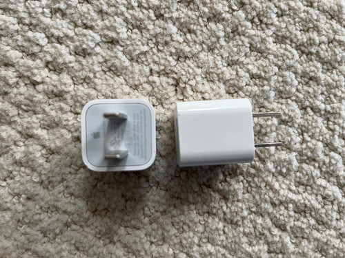 Lot of 2 Genuine Apple iPhone 5W Wall Chargers Adapters Cubes A1385 | eBay