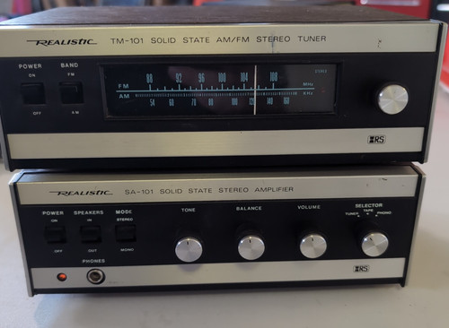 Realistic TM-101 & SA-101 Vintage Solid State AM/FM Stereo Tuner ...