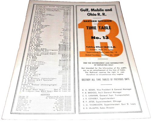 APRIL 1960 GM&O GULF MOBILE AND OHIO EASTERN DIVISION EMPLOYEE ...