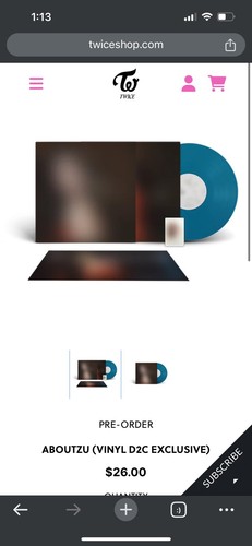 TWICE TZUYU AbouTzu Vinyl Record LP D2C Store Exclusive Heavenly Blue ...