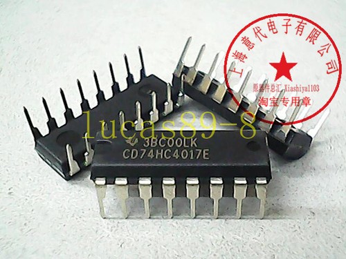 5PCS CD74HC4017E IC DECADE COUNTER/DIVIDER 16-DIP 74HC4017 HC4017 ...