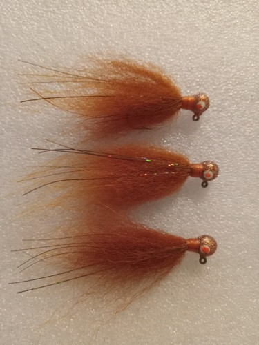 Smoo's Custom Jigs (3) 1/8 Oz. Arctic Fox Hair Jigs Aztec Gold. *164 | eBay