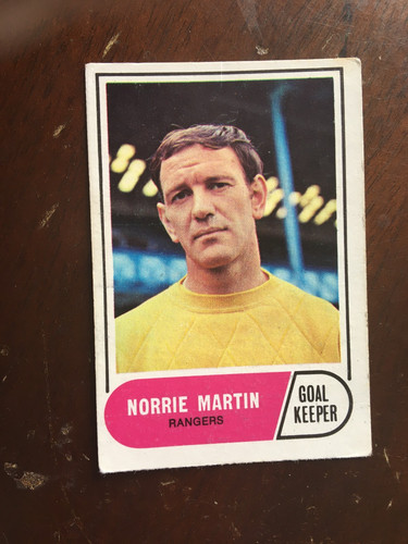 a & bc gum Scottish football cards 1969 blue backs Norrie Martin ...