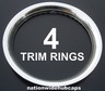Set of 4 17" CHROME WHEEL TRIM RINGS Beauty Rims Ring Glamour Band fit ...