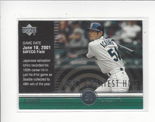 2002 Upper Deck 2001 Greatest Hits #GH2 Ichiro Suzuki Mariners | eBay
