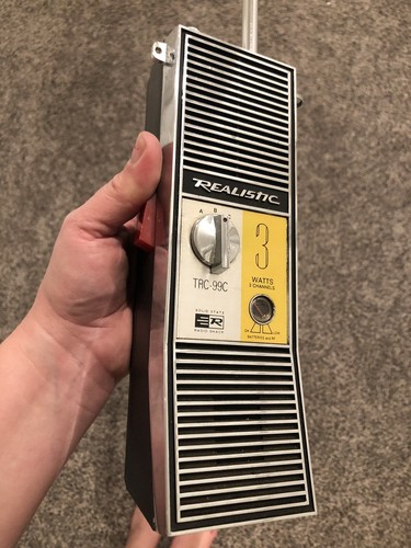 Vintage Realistic Handheld CB Transceiver Radio - 3 Watt 3 Channel TRC ...