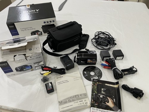 Sony Handycam HDR-XR160 HD 1080p 60fps 160GB Camcorder 42X With Cords ...