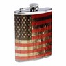 AMERICAN FLAG D1 Flask 8oz Stainless Steel Patriotic Stars and Stripes ...