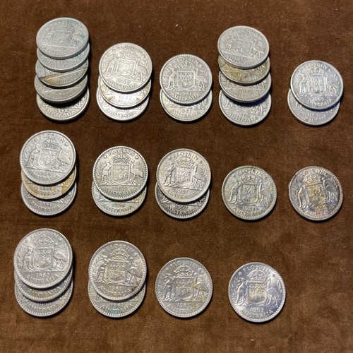 50% Silver pre-decimal Australia 1 Florin 1946 -1963 (32pcs) | eBay ...