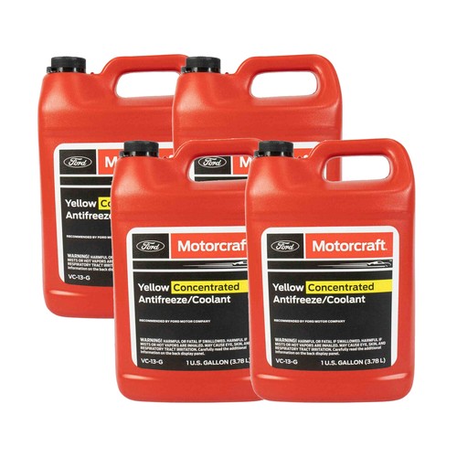 Motorcraft OEM Yellow Concentrated Antifreeze / Coolant 4 Gallon ...