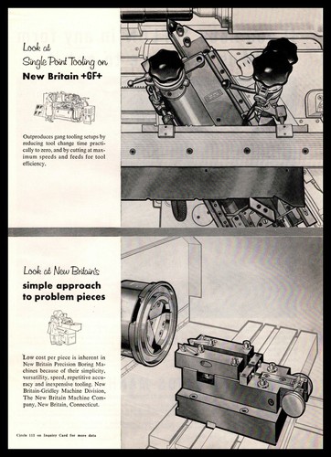 1958 New Britain Connecticut Gridley Precision Boring Machines Vintage ...