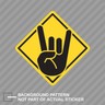 Rock On Rocker Hand Sign Sticker Vinyl Decal JDM Metal Hard Rock ...