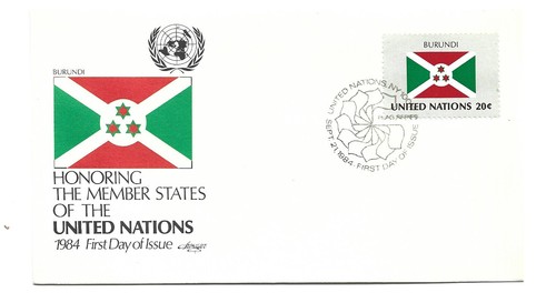 United Nations #425 Flag Series 1984, Burundi, Artmaster, FDC | eBay