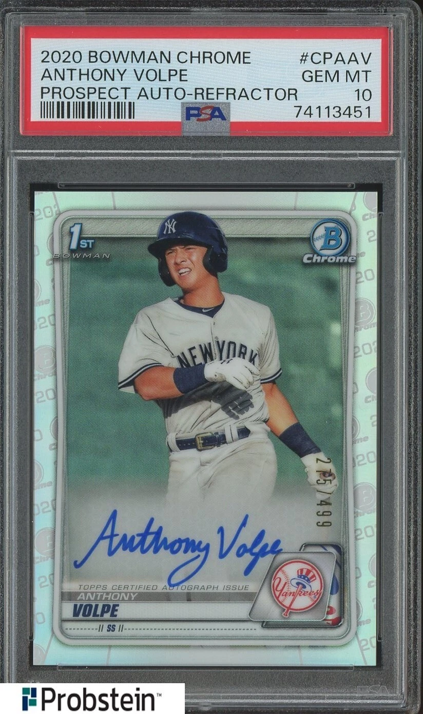Anthony Volpe 2020 Bowman #CPA-AV Chrome Prospect Auto - Refractor /499 ...